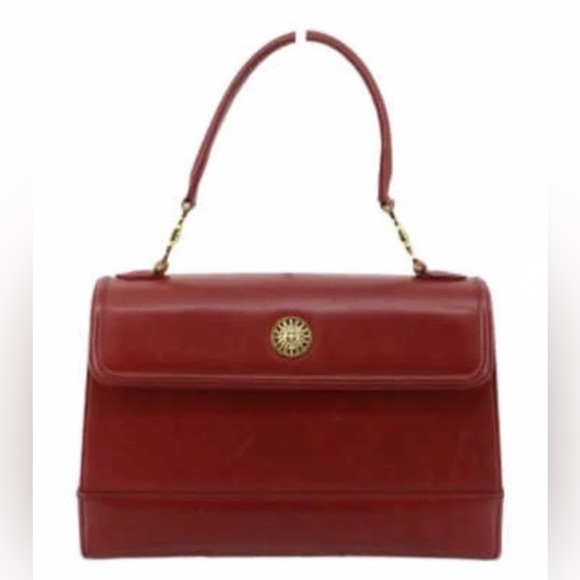 Versace | Bags | Authentic Versace Sunburst Red Handbag | Poshmark